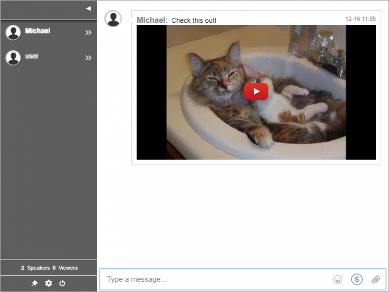 How to add YouTube videos in the chat? - Online Group Chat Room Plugin ...