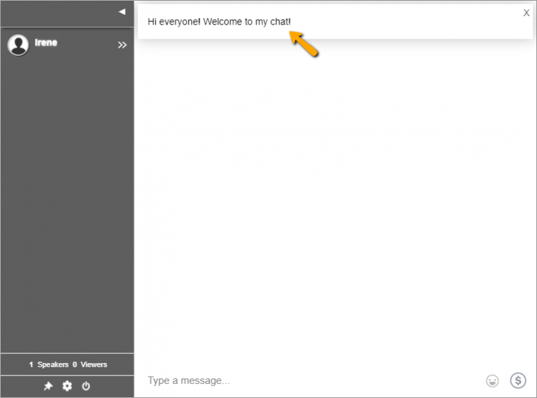 How to add a welcome message? - Online Group Chat Room Plugin for ...