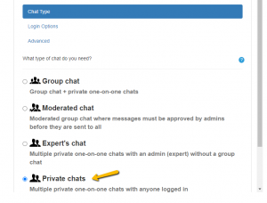 What is a private chat type? - Online Group Chat Room Plugin for ...