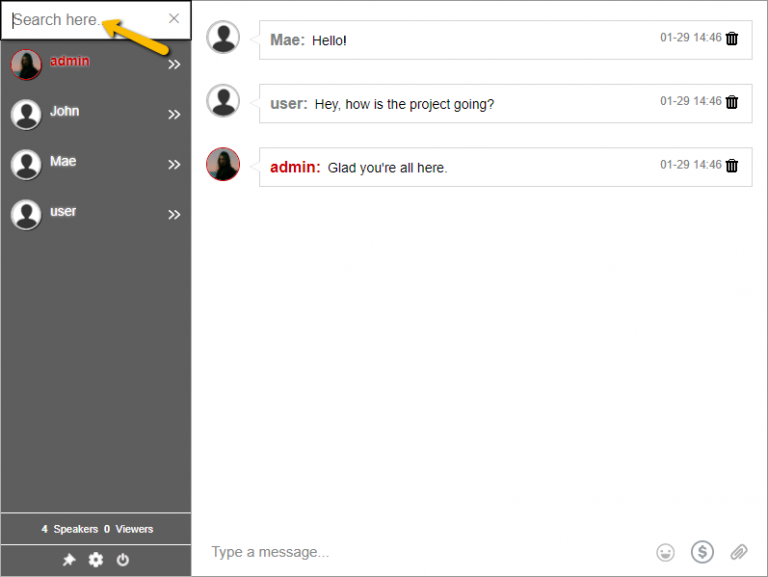 How do you search users in the chat room? - Online Group Chat Room ...