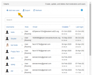 How to add a new chat user? - Online Group Chat Room Plugin for ...