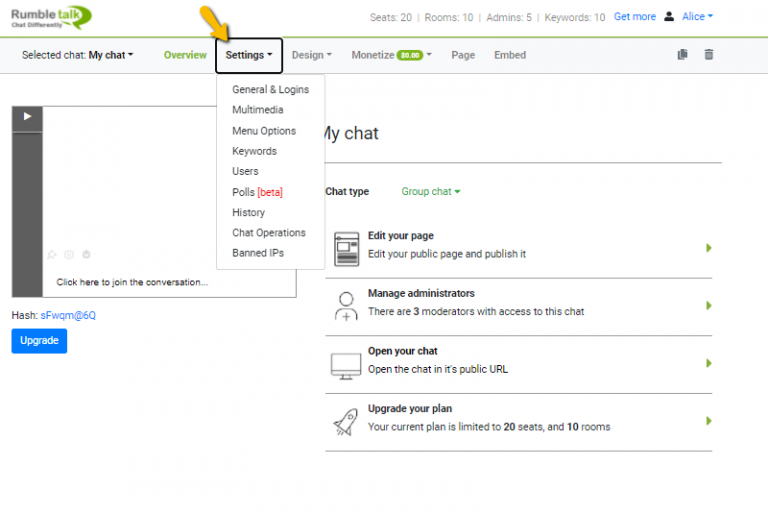 Login as a chat admin (moderator)? - Online Group Chat Room Plugin for ...