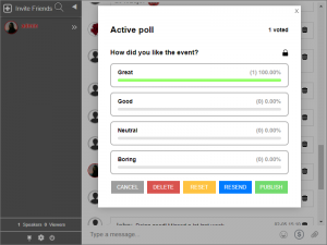 Who can see the answers in polls? - Online Group Chat Room Plugin for ...