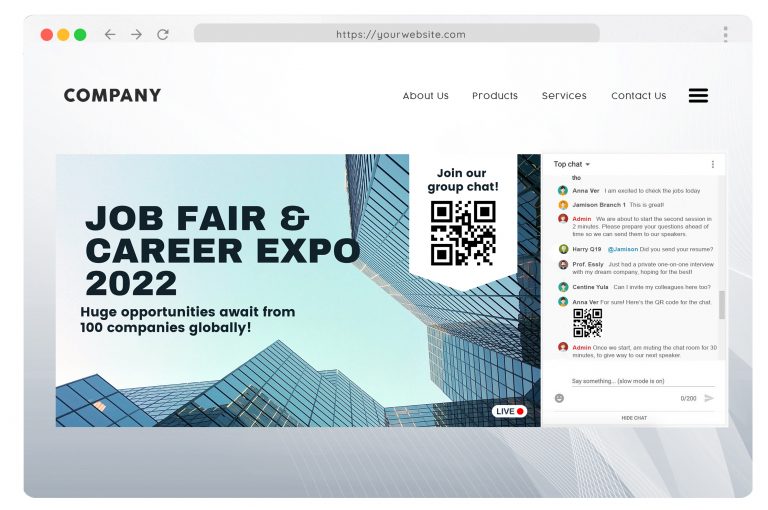 How to build multiple chat rooms for your virtual job fair