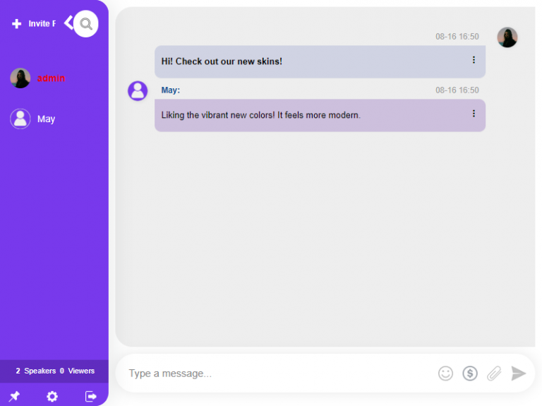 Discover new chat skins to play with and change into