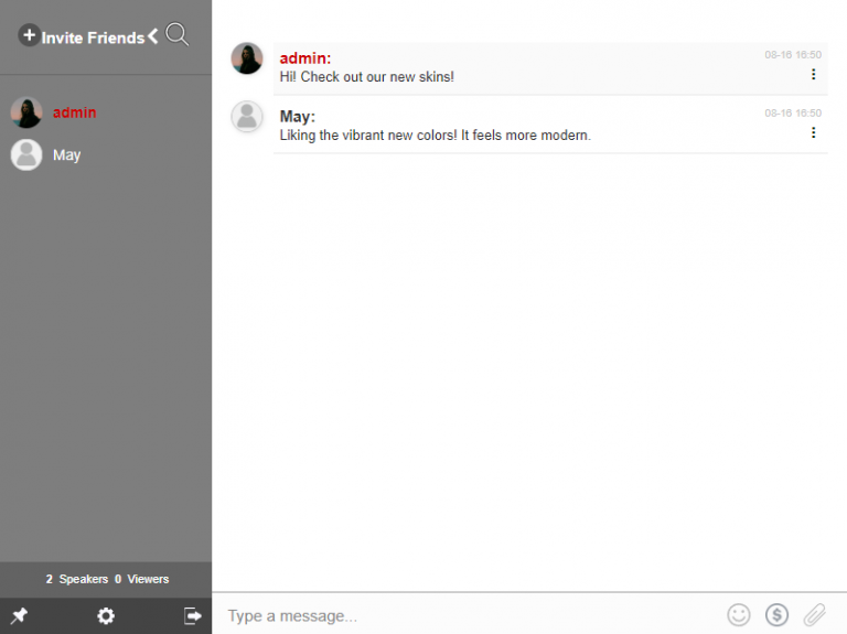 Discover new chat skins to play with and change into