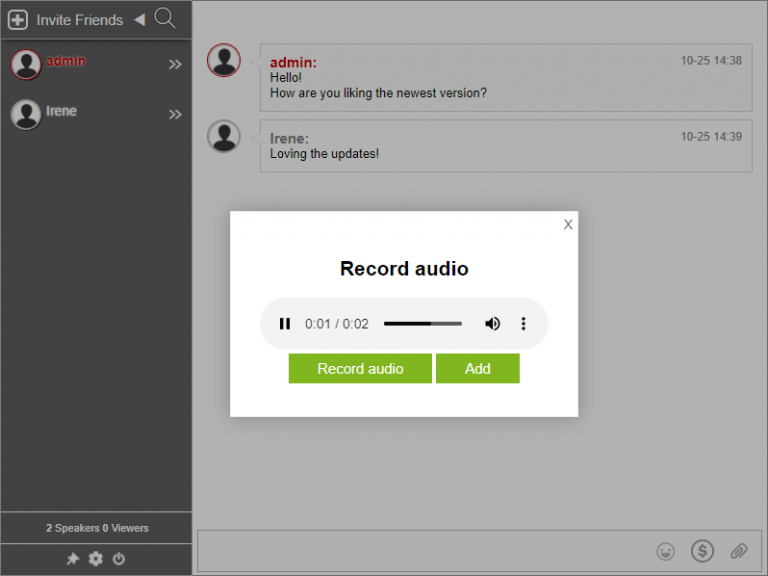 Limit on how long you can record audio and video messages