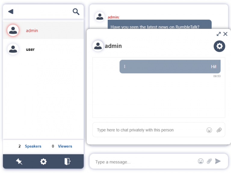 How to hide the video and audio buttons? - Online Group Chat Room ...