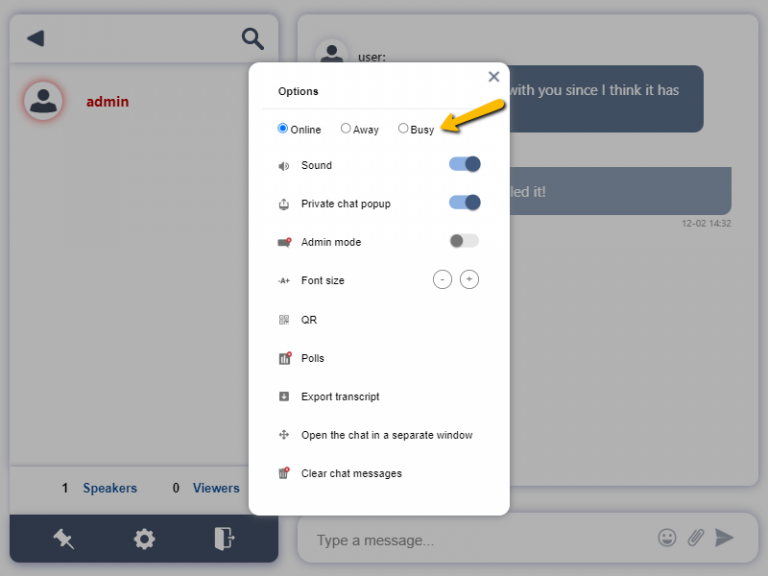 Can you change your user status in a chat? - Online Group Chat Room ...