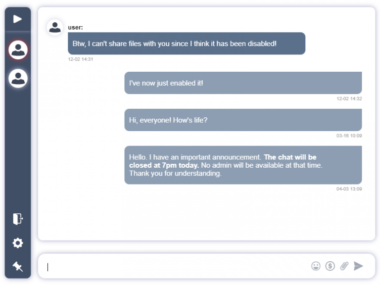 How to format text messages? - Online Group Chat Room Plugin for ...