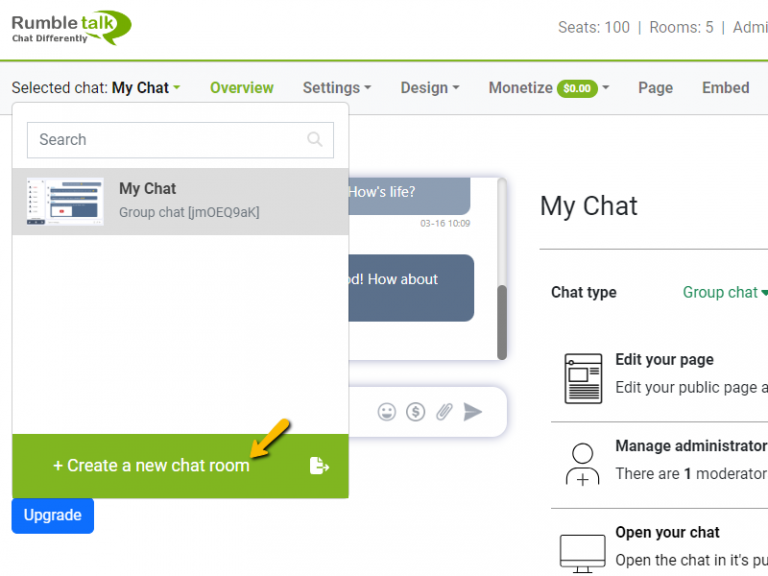 Can I create more than one chat? - Online Group Chat Room Plugin for ...